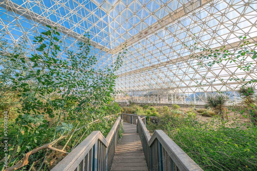 ORACLE, ARIZONA - CIRCA NOVEMBER, 2021: Desert biome at Biosphere 2 in ...