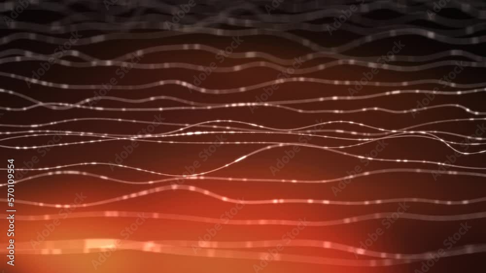 Silver Wire on Flickering Orange Gradient Background 4K features moving ...