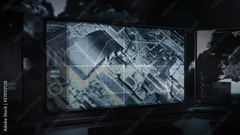 Radioactive Location Target Tracking Scan Via High Tech Software Ui ...