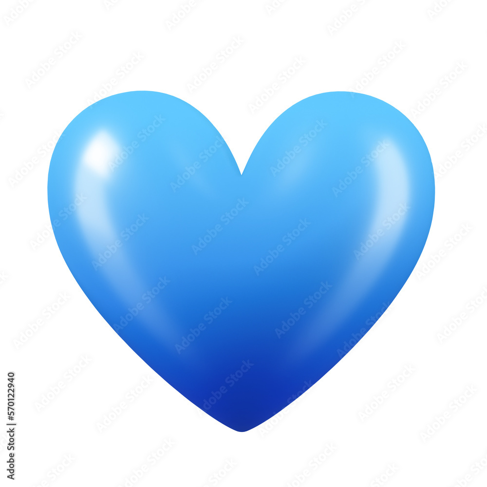 blue heart isolated on transparent background Stock Illustration ...