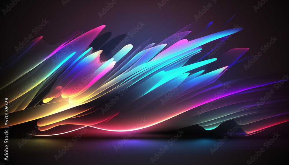 Atmospheric Abstract Neon Background and Wallpaper. Dark Background and ...