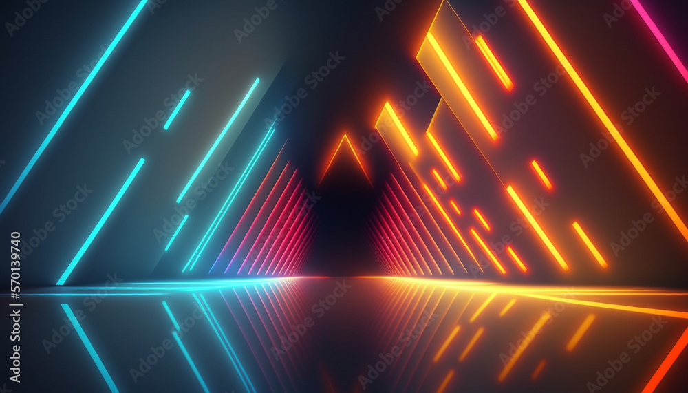 Atmospheric Abstract Neon Background and Wallpaper. Dark Background and ...