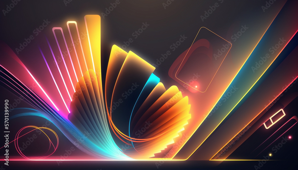Atmospheric Abstract Neon Background and Wallpaper. Dark Background and ...