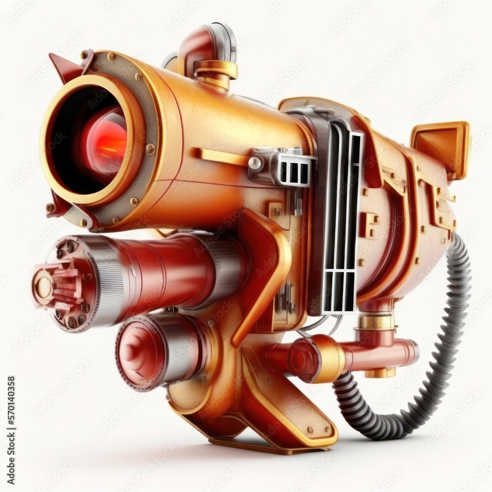 Detailed illustration of a futuristic alien technology ray gun laser ...