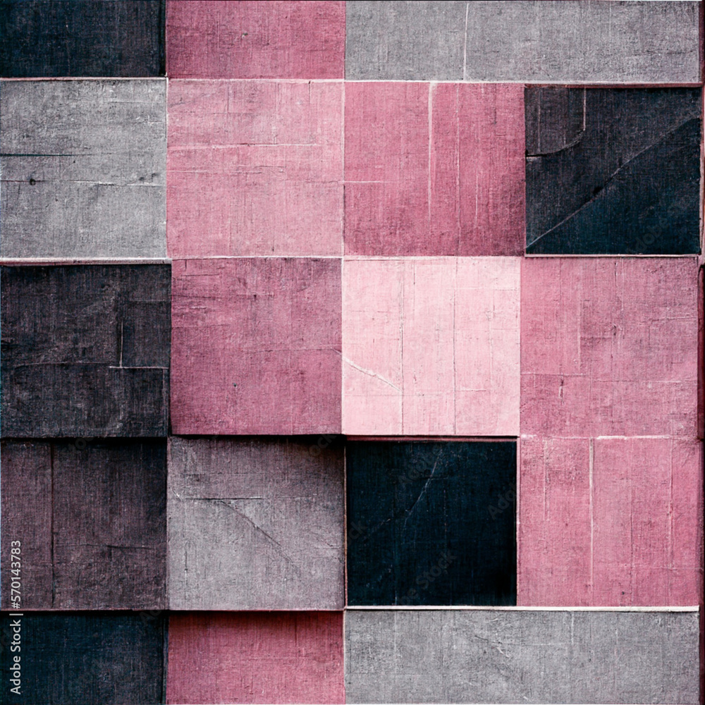 Simetric seamless square lines pattern, continuous pink and gray ...