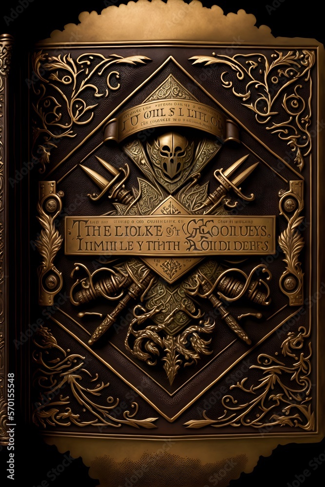 Decorative and Fantasy Vintage book cover. Printed on the covers of ...