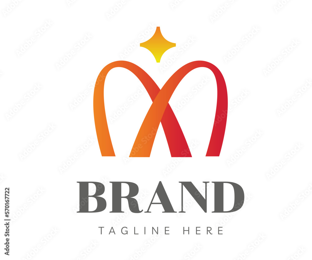Vetor de Letter M logo icon design template elements. Initial letter M ...