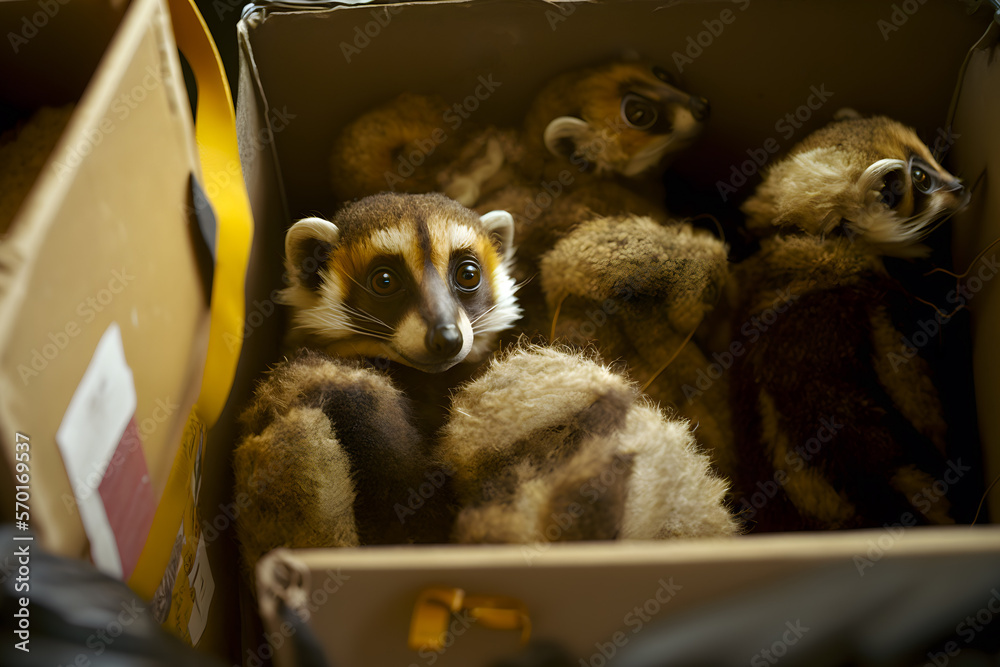 Smuggling exotic mammals in boxes hidden in hiding places, tortured ...