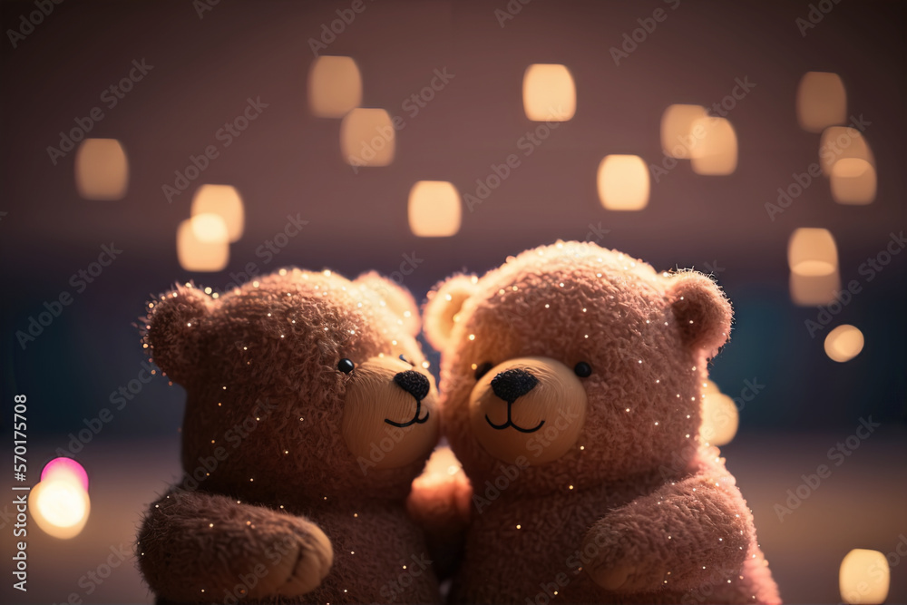 Ositos enamorados celebrando el día de San Valentín, dia del amor y la ...