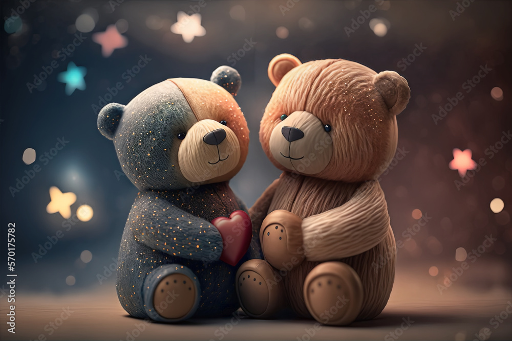 Ilustrace „Ositos enamorados celebrando el día de San Valentín, dia del ...