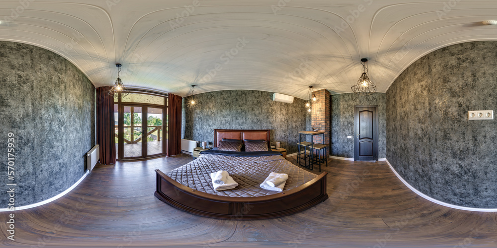 full seamless spherical hdri 360 panorama view in interior of modern ...