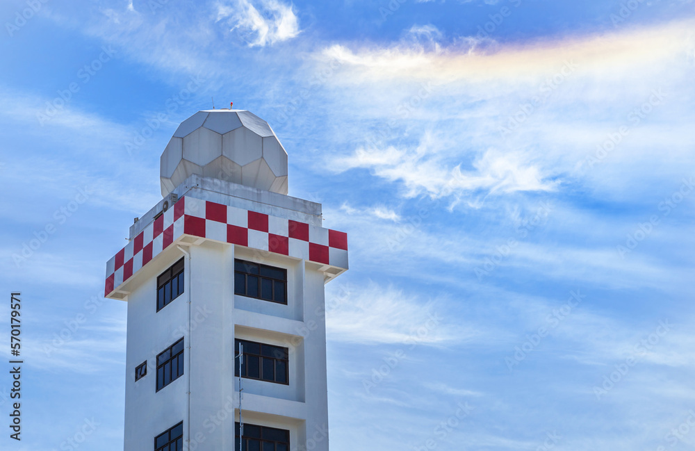 Aeronautical meteorological observations station tower or weather ...