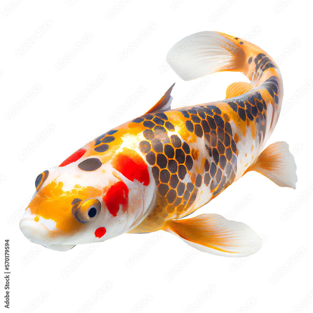 beautiful koi on a transparent background. generative AI Stock ...