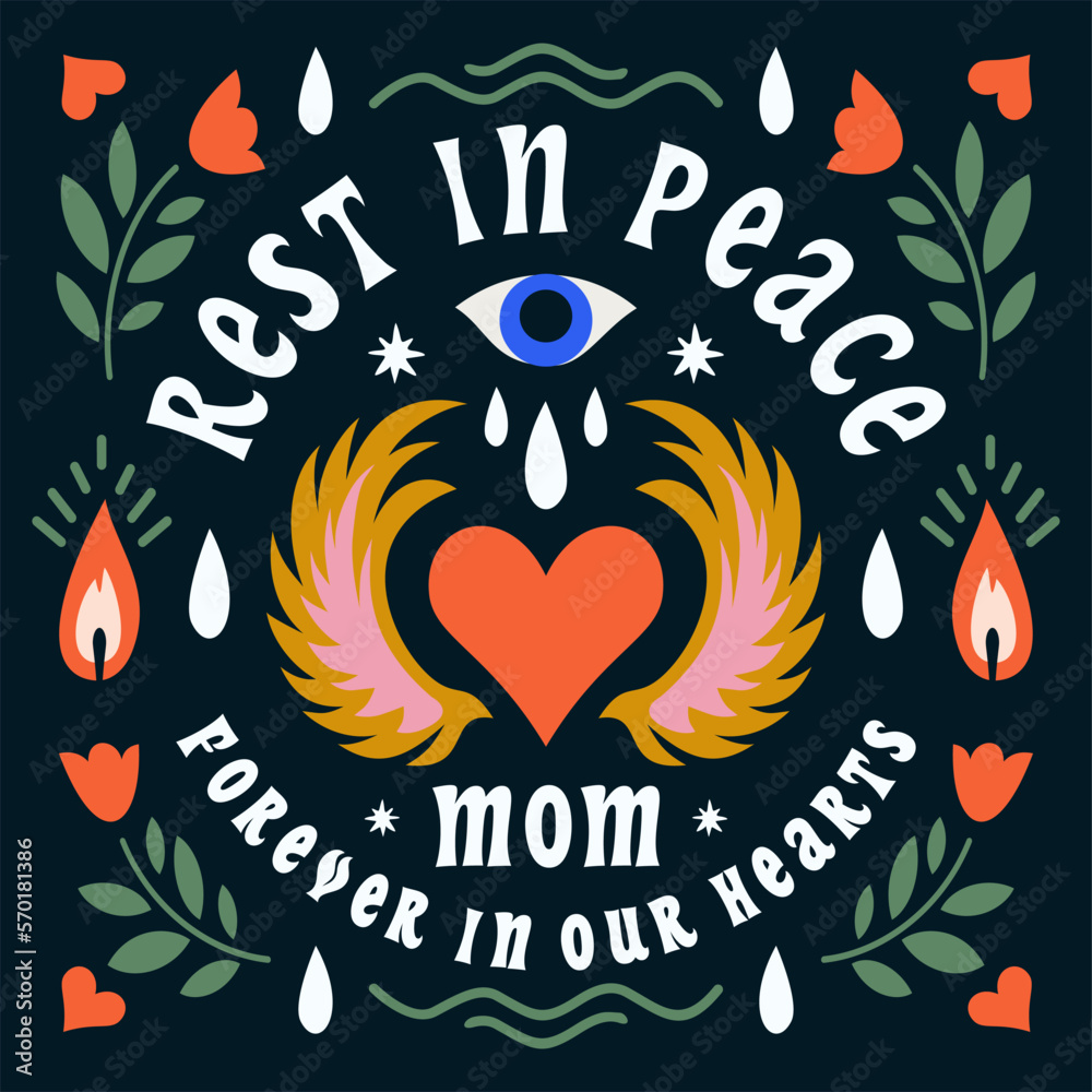 Rest in peace, memorial cards with floral borders, in loving memory and ...
