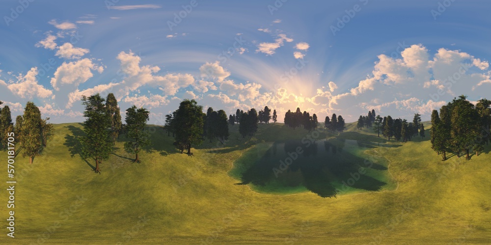 HDRI, environment map , Round panorama, spherical panorama, equidistant ...