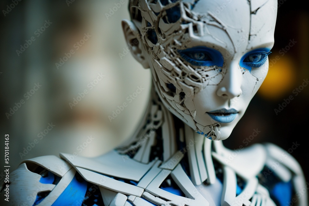 Futuristic AI Android in cinematic lighting, photo real, realism ...