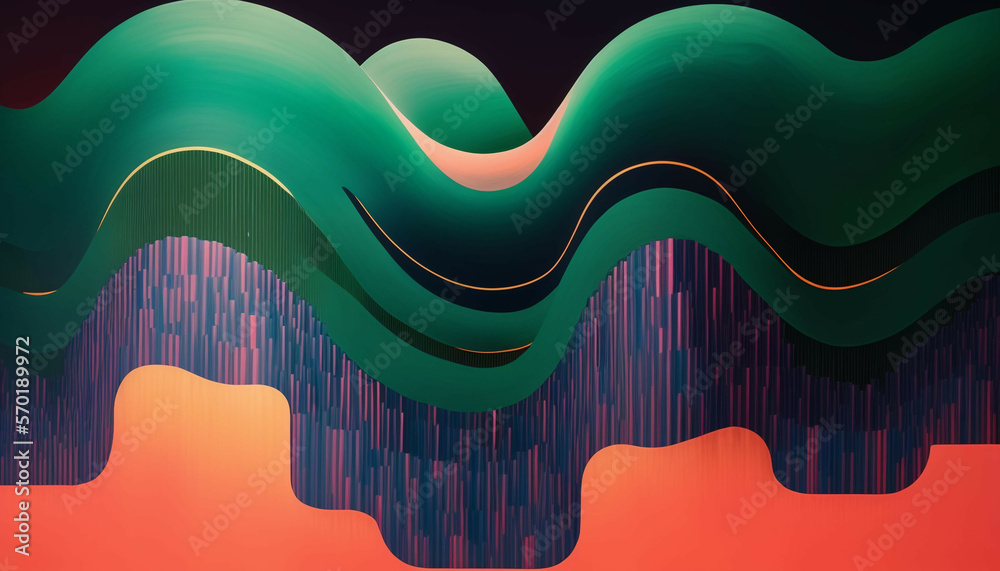 A bold and modern abstract background with a dynamic and artistic wave ...