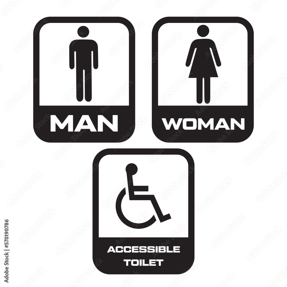 Toilet Symbols Stock Vector | Adobe Stock