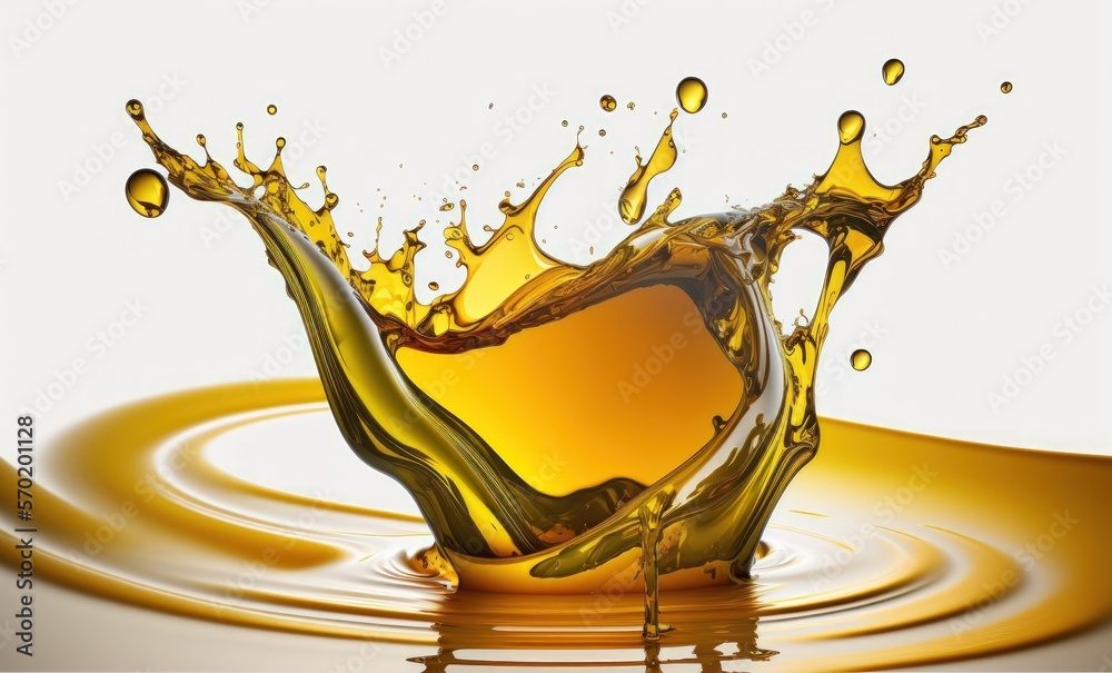 Splash of cooking oil on a white background. Generative AI Stock ...