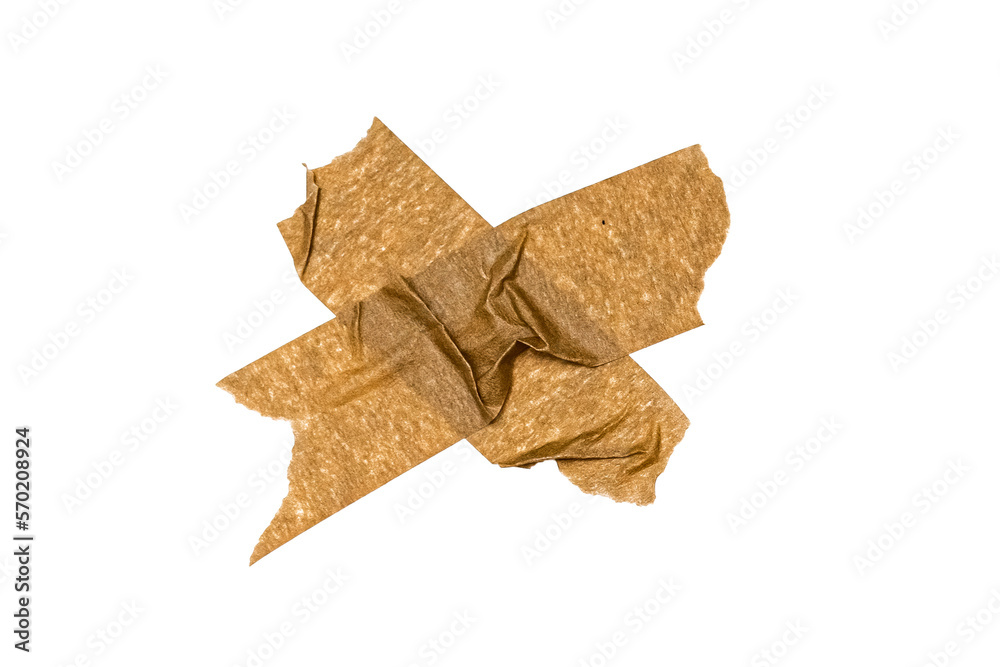 Adhesive tape isolated on transparent background, ripped masking ...