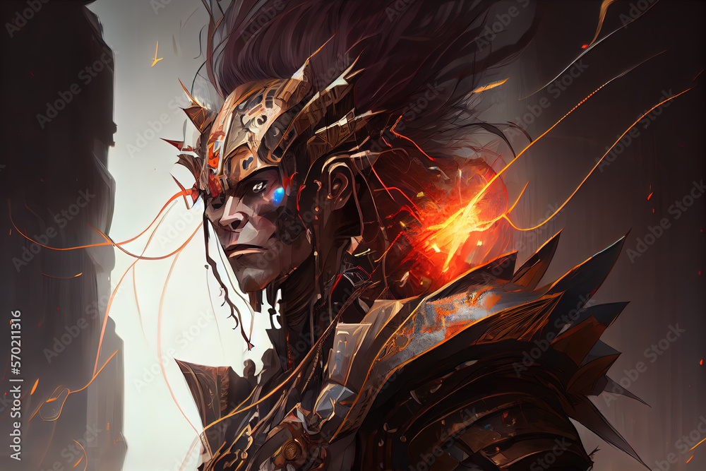 fictional character, ai generated, close up, portrait of a steam punk ...