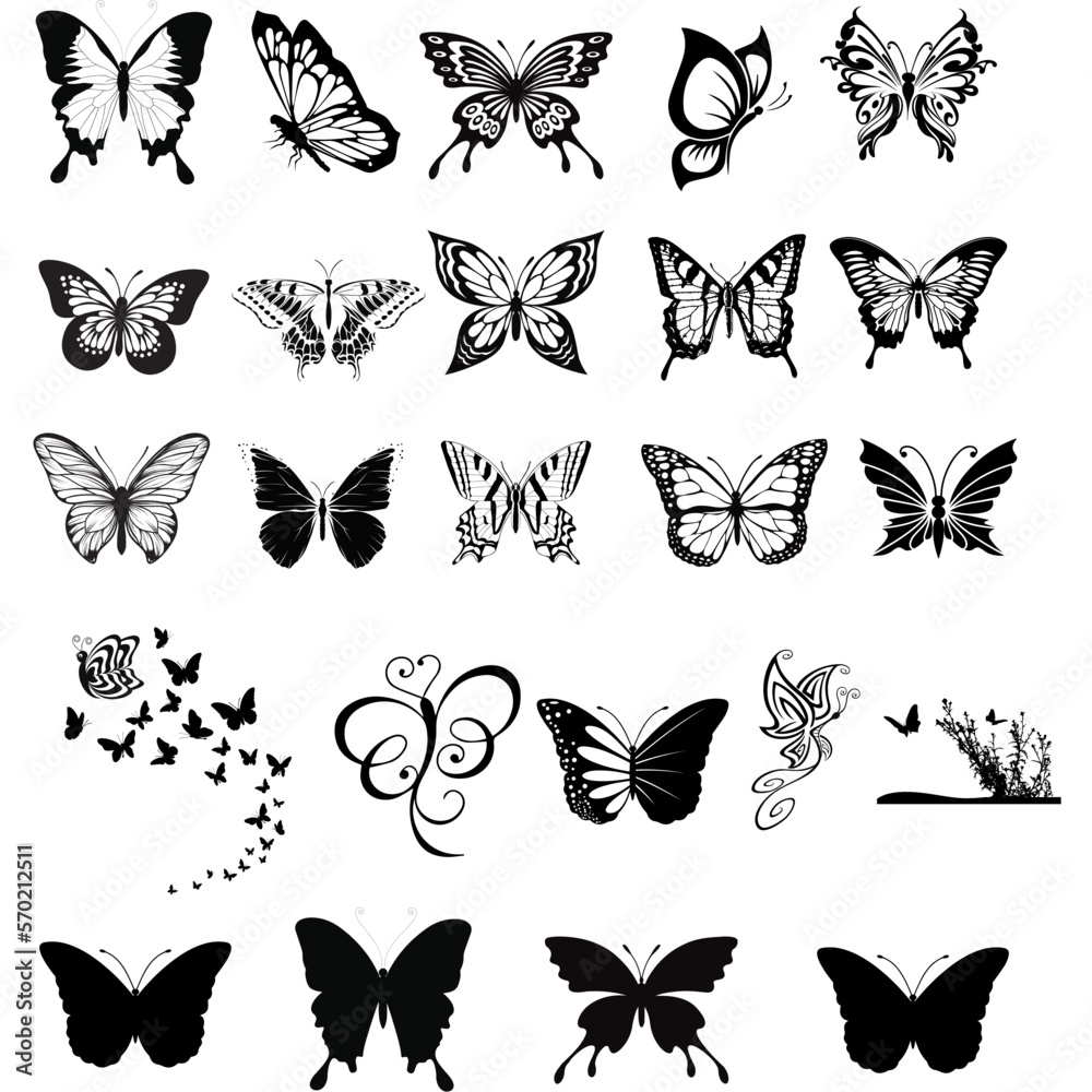 Butterfly svg bundle, design of a butterfly Stock Vector | Adobe Stock
