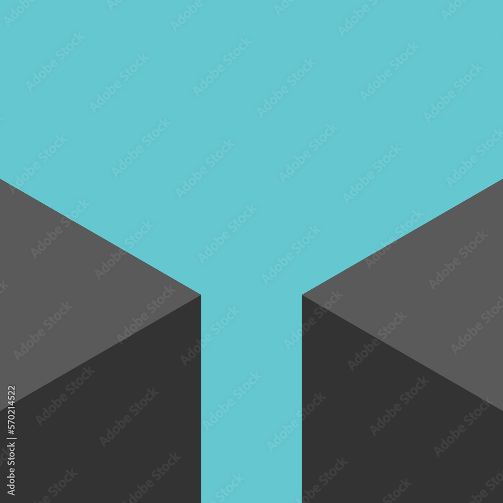 Isometric Gap Between Two Sides Or Cliffs Challenge Obstacle Misunderstanding Conflict