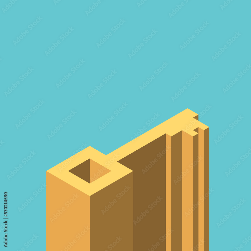 Isometric key to success. Solution, opportunity, achievement, ambition ...