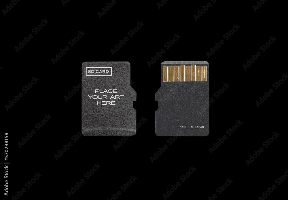 Memory Card Flash Compact Stick Micro Mockup Template Stock Template ...