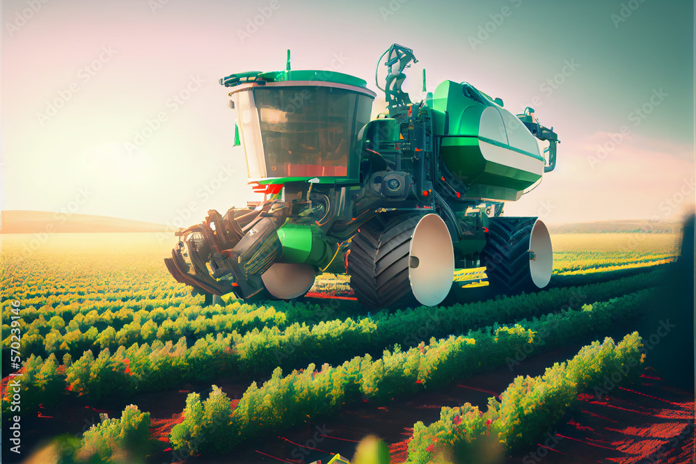 Futuristic farming automation using advanced machines with robotic arm ...