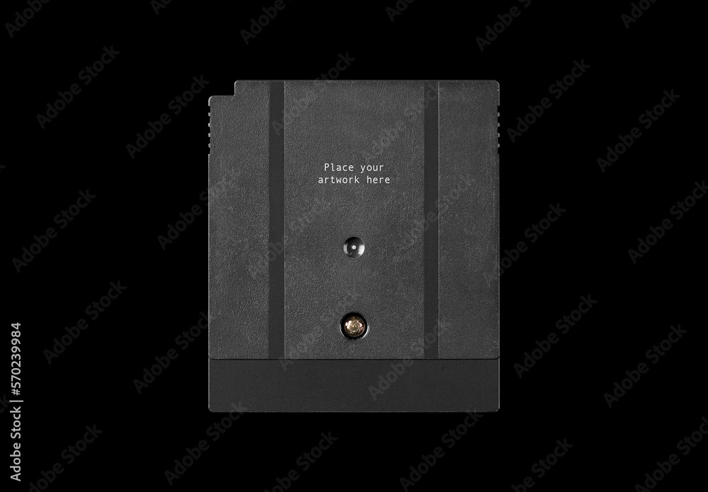Cartridge Retro Rom Cart Game Console Mockup Template Stock Template ...
