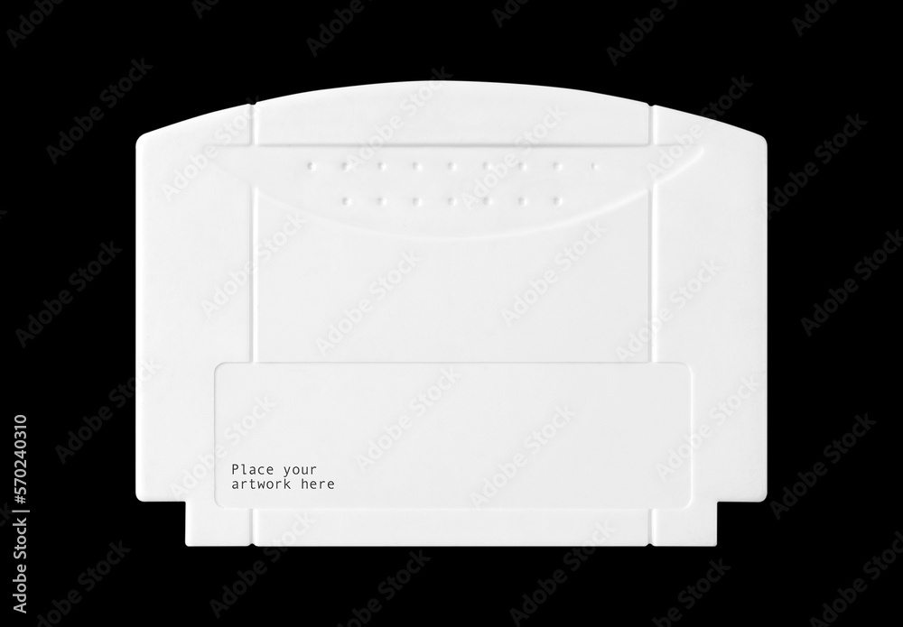 Cartridge Retro Rom Cart Game Console Mockup Template Stock Template ...