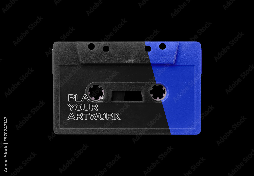 Cassette Tape Compact Case Audio Record Mockup Template Stock Template ...