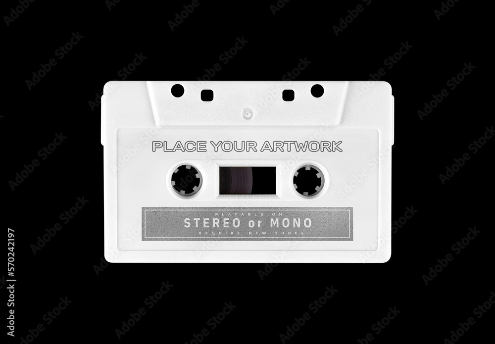 Cassette Tape Compact Case Audio Record Mockup Template Stock Template ...