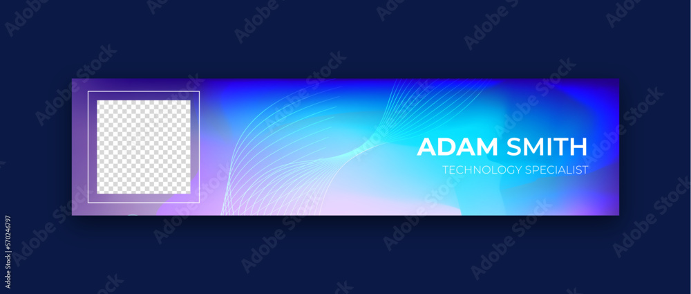 LinkedIn Cover Design with futuristic technological lines. soft light ...