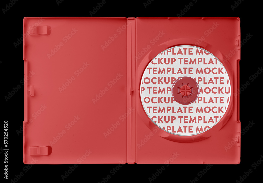 Console Game Disc DVD Cover Case Mockup Template Stock Template | Adobe ...