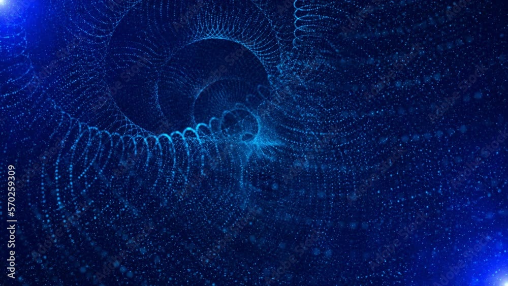 Blue beautiful particle form, futuristic neon graphic Background ...
