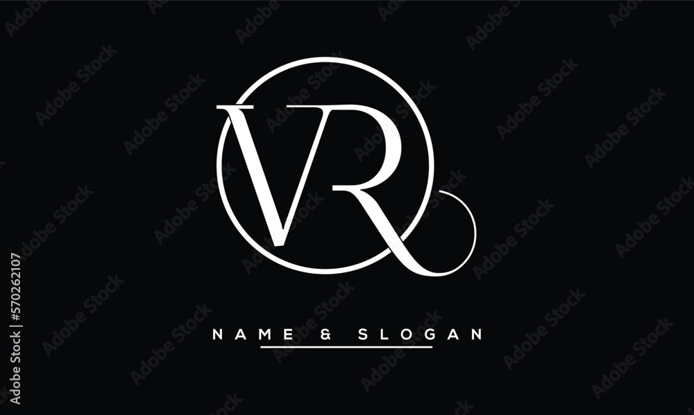 VR, RV, V, R Abstract Letters Logo Monogram Stock Vector | Adobe Stock
