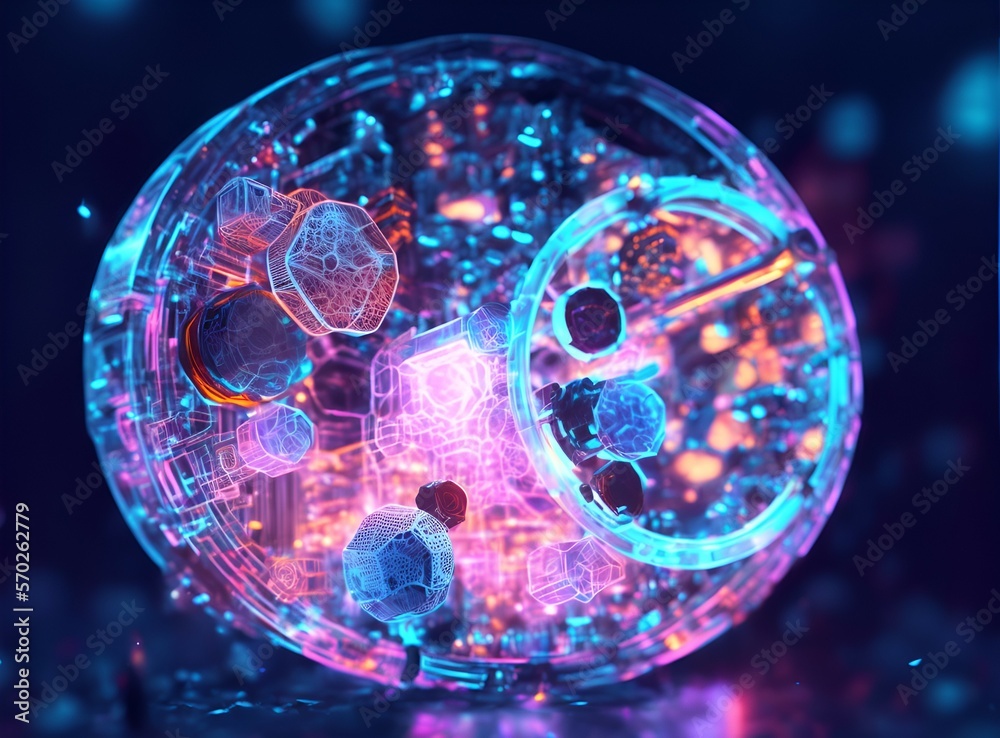 Quantum computing technology concept art, futuristic illustration for ...