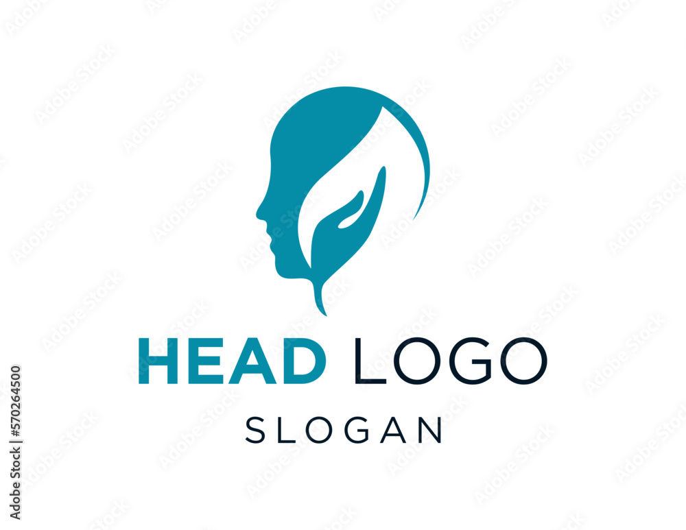 Logo about Head on white background. The logo was created using the ...