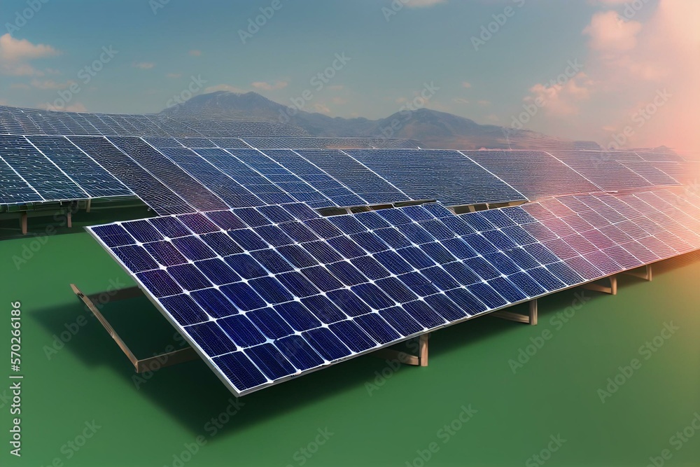 Rooftop solar panel, green energy concept - 3d HUD animation ...