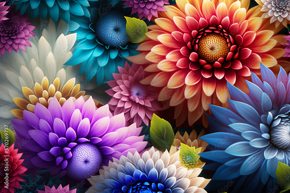 Colorfull flower background texture, spring and summer blossom Stock ...