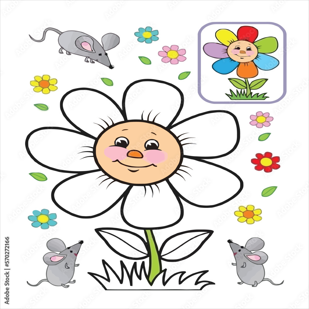 coloring page vector cartoon illustration.coloring page for kids Stock ...