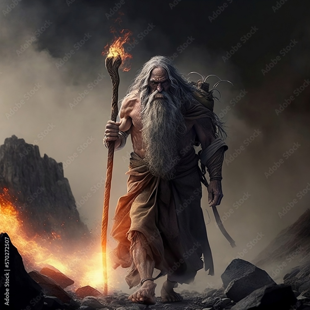 Gandalf the old wizard Stock Illustration | Adobe Stock