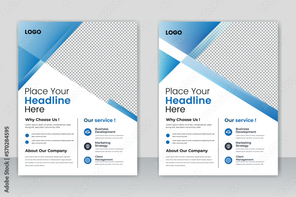 Flyer design. Business brochure template. a4 size vector illustration ...