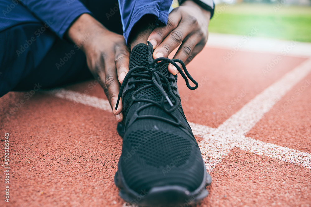 Sports, feet and man with ankle pain from exercise, workout and ...