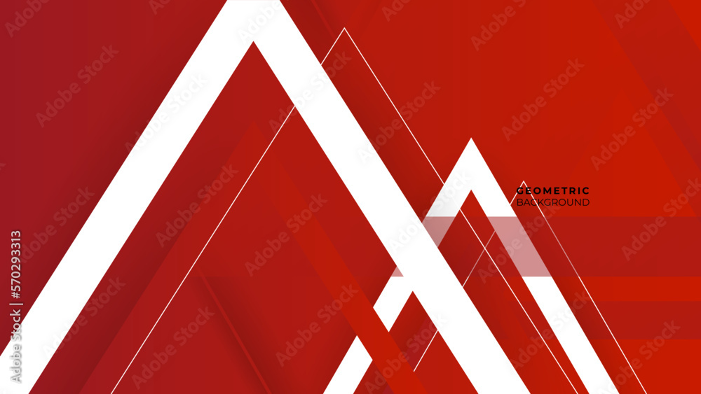 Abstract red template background. Triangles mosaic geometric modern ...