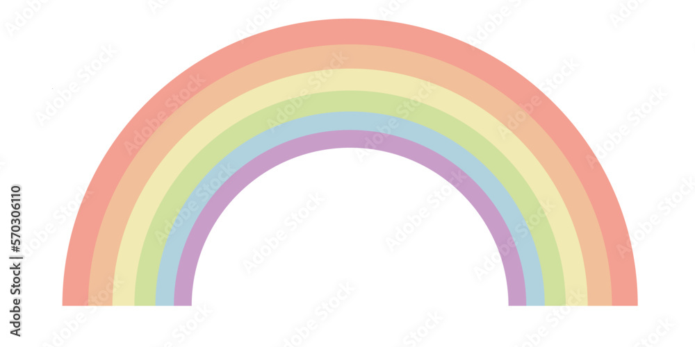 Rainbow in pastel colors. LGBT flag, different sexual orientations ...