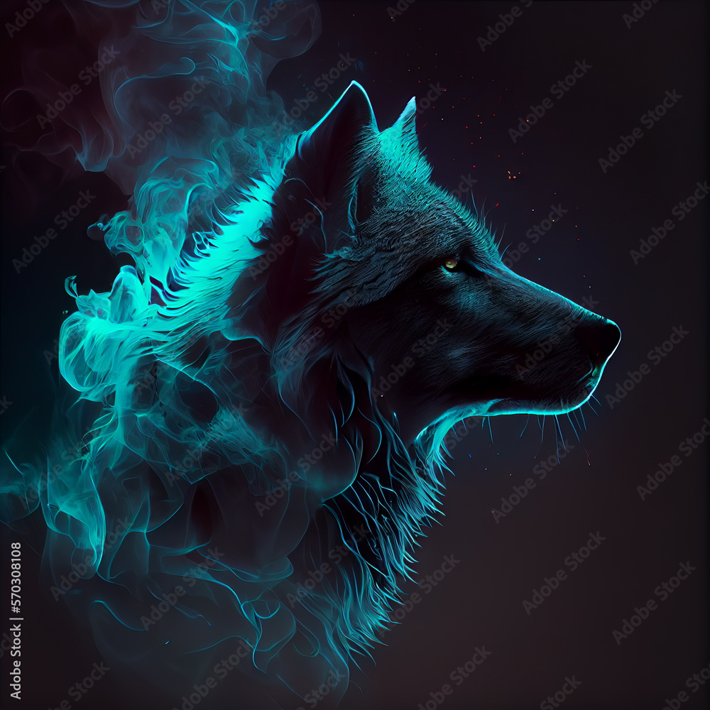 Blue Wolf Wallpaper