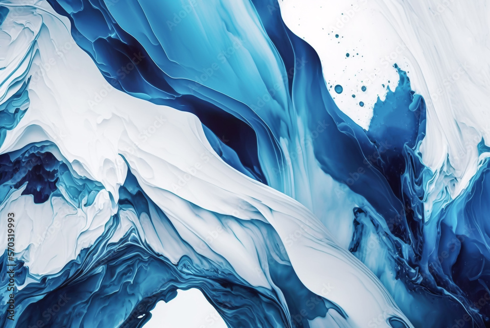 Luxury elegant pastel swirl of blue marble painting design background ...